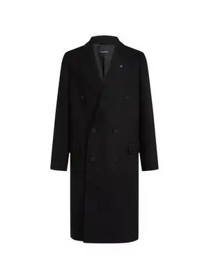 Karl Lagerfeld Wool-blend Long Coat - Black