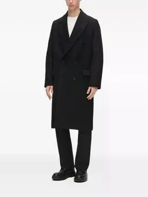 Karl Lagerfeld Wool-blend Long Coat - Black