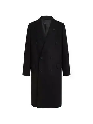 Karl Lagerfeld Wool-blend Long Coat - Black