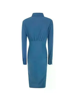Chiara Boni La Petite Robe Long-sleeved Midi Dress - Green