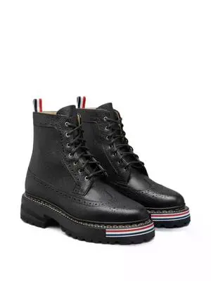 Thom Browne Pebble Grain Hiking Sole Longwing Boots