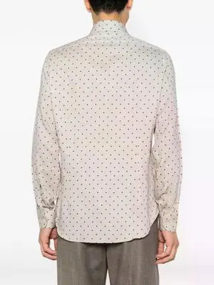 Eleventy Polka-dot Cotton Shirt