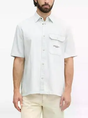 Armani Exchange Pinstripe-pattern Short-sleeve Shirt