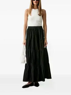 Adidas Tiered Maxi Skirt With Side Stripe Detail