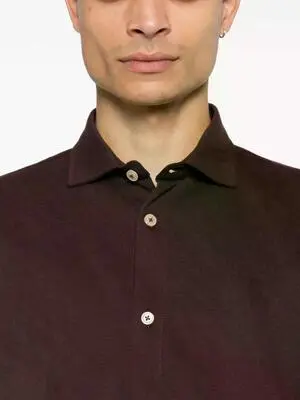 Eleventy Pique-knit Long-sleeve Shirt