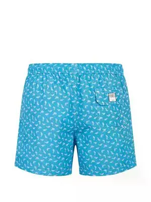 Fedeli Madeira Dolphin-print Swim Shorts