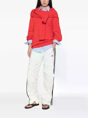 Adidas Sporty Tp Ruched Side-stripe Track Pants