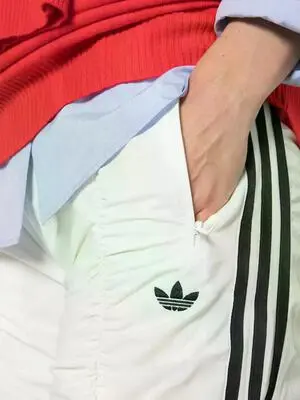 Adidas Sporty Tp Ruched Side-stripe Track Pants