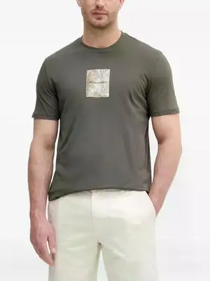 Armani Exchange Logo-patch T-shirt - Green