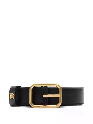 Burberry Slim Leather Knight Belt - Black