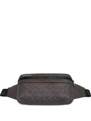 Armani Exchange All-over Logo-embossed Belt Bag - Brown