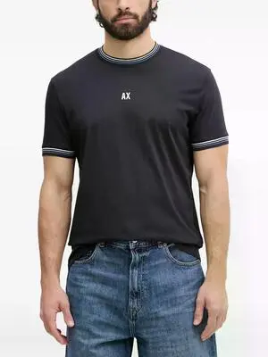 Armani Exchange Logo-detail Striped-trim T-shirt