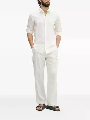 Armani Exchange Logo-embroidered Long-sleeve Shirt