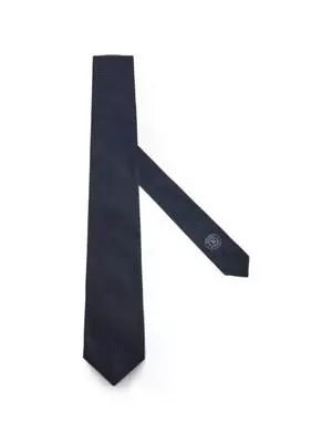 Boggi Milano Silk Jacquard Tie Navy - Blue