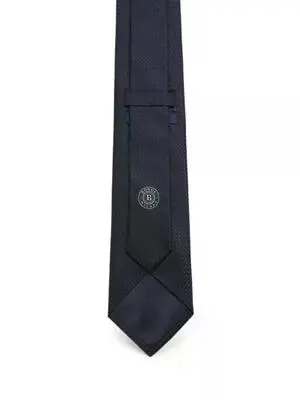 Boggi Milano Silk Jacquard Tie Navy