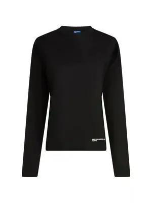Karl Lagerfeld Cut-out Long-sleeve Top