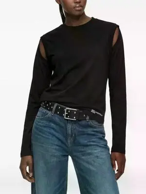 Karl Lagerfeld Cut-out Long-sleeve Top