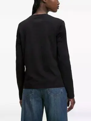 Karl Lagerfeld Cut-out Long-sleeve Top