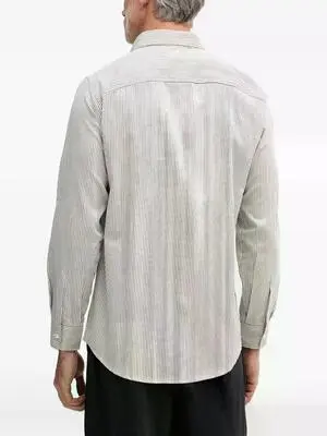 Armani Exchange Vertical-stripe Long-sleeve Shirt