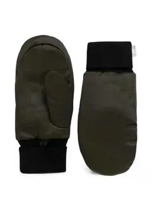 Rains Padded Ribbed-cuff Mittens - Green