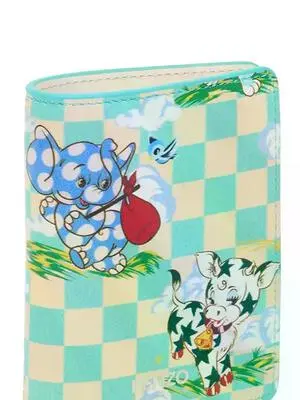 Kenzo Cartoon Check-pattern Animal-print Wallet