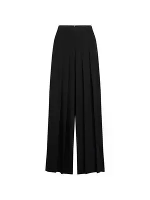 KARL LAGERFELD Karl Lagerfeld Pleated Wide-Leg Trousers