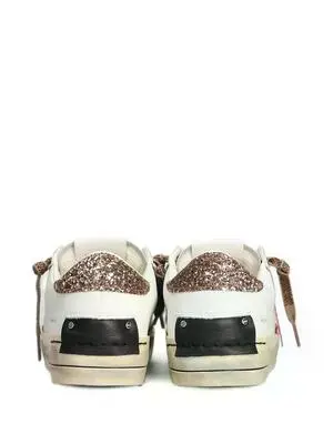 CRIME LONDON Sk8 Deluxe Glitter-panel Sneakers