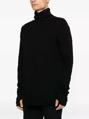 THOM KROM High-neck Raw-edge Jumper