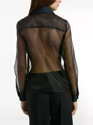 Elisabetta Franchi Sheer Pleated Shirt
