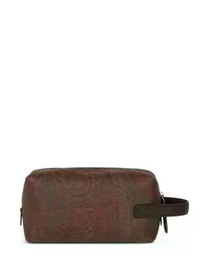 Etro Paisley Pegasus Wash Bag - Brown
