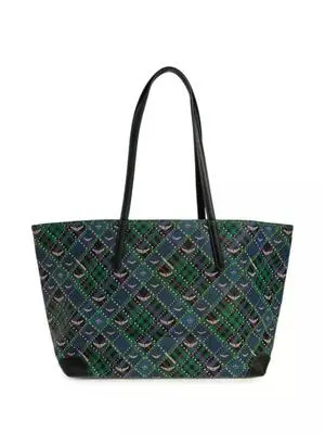 Zadig&Voltaire Check-print Slogan-print Tote Bag