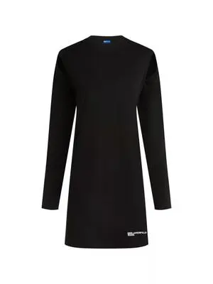 Karl Lagerfeld Cotton Jersey Cut-out Crew Neck Dress