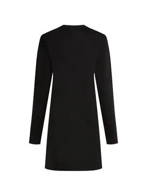Karl Lagerfeld Cotton Jersey Cut-out Crew Neck Dress