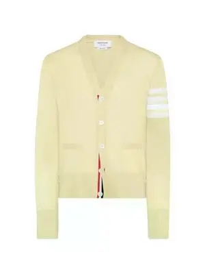 Thom Browne Merino Wool 4-bar Classic V-neck Cardigan