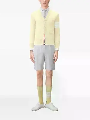 Thom Browne Merino Wool 4-bar Classic V-neck Cardigan