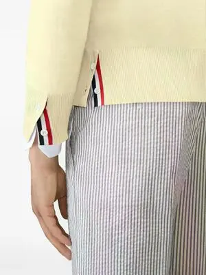 Thom Browne Merino Wool 4-bar Classic V-neck Cardigan