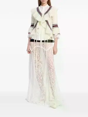 ANN DEMEULEMEESTER Storma Lace-trim Shirt