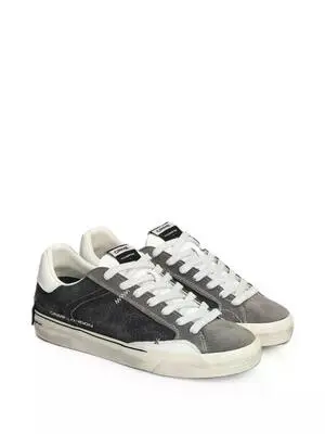 CRIME LONDON Deconstructed Distressed-effect Panelled Sneakers