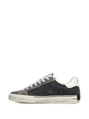 CRIME LONDON Deconstructed Distressed-effect Panelled Sneakers
