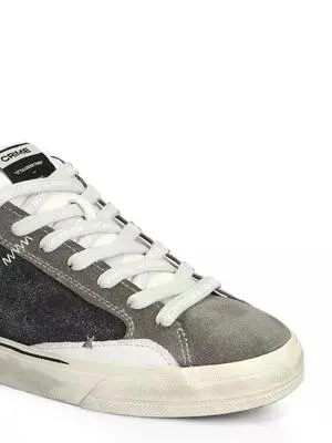 CRIME LONDON Deconstructed Distressed-effect Panelled Sneakers