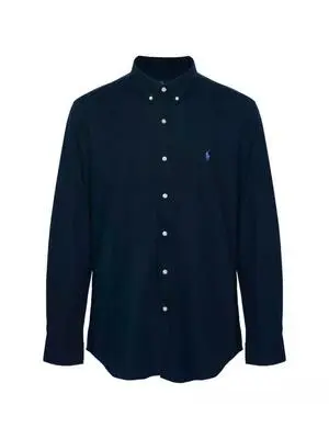 Polo Ralph Lauren Embroidered-logo Button-down Shirt - Blue