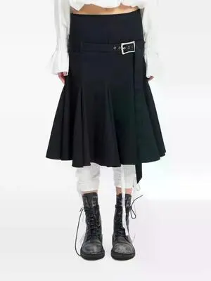 ANN DEMEULEMEESTER Helma Belted Pleated Midi Skirt