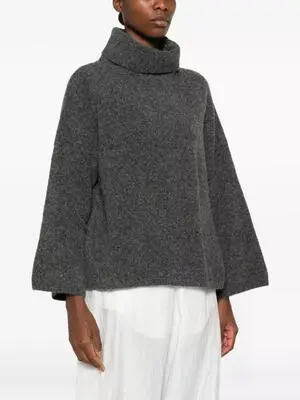 YERSE Roll-neck Wide-sleeve Sweater