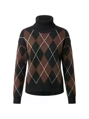 ANIYE BY Argyle Knit Roll-neck Sweater