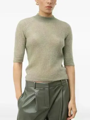 BOSS Knitted Sweater In A Ribbed Alpaca Blend