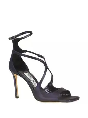 JIMMY CHOO Satin Crossover-strap Sandals