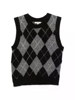YERSE Argyle-knit Sweater Vest