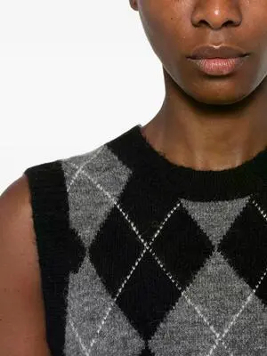 YERSE Argyle-knit Sweater Vest