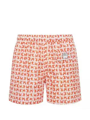 Fedeli Madeira Crab-print Swim Shorts