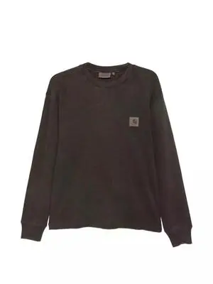 Carhartt Work In Progress Logo-patch Waffle-knit T-shirt - Brown